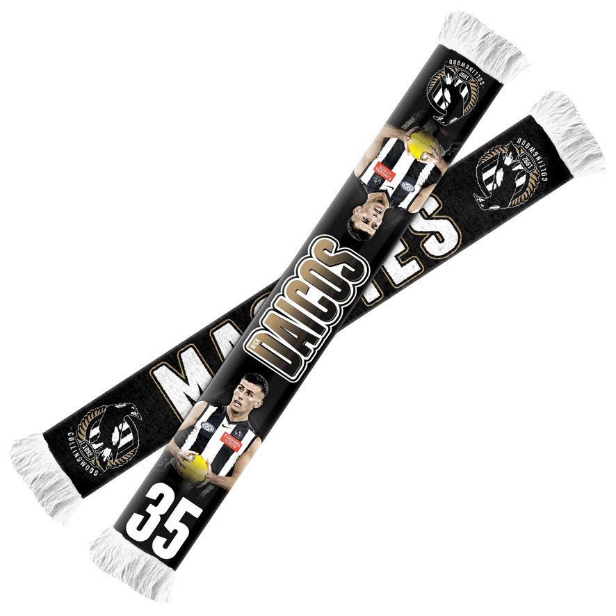 Collingwood Magpies Player Scarf -Nick Daicos – Gift Works